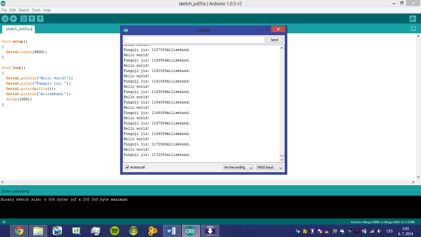 2. diel - Arduino - Hello World